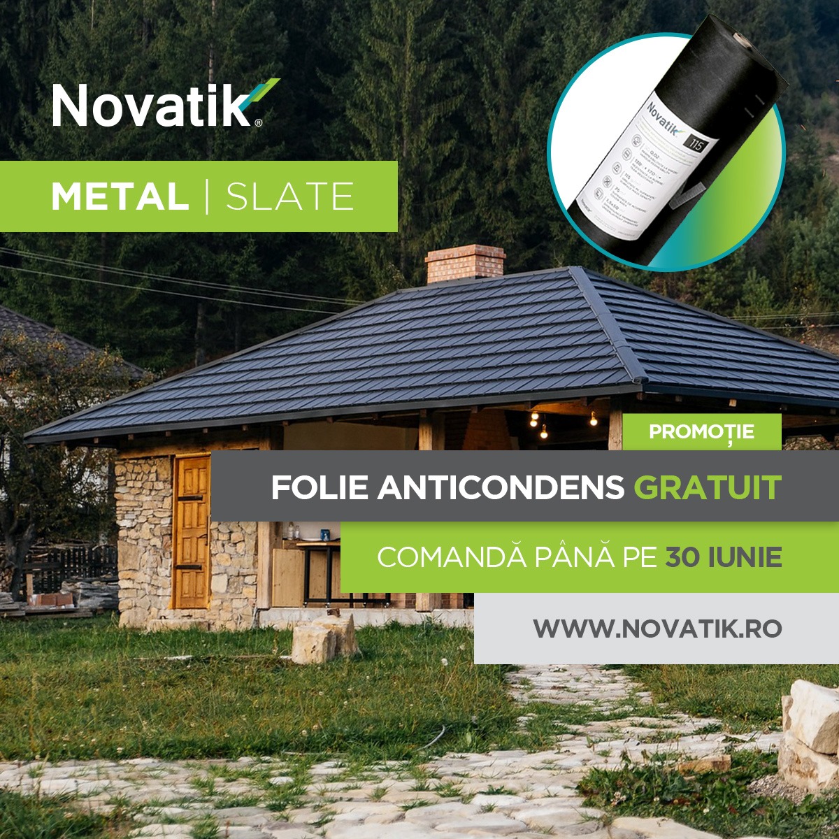 Tigla metalica | Novatik METAL SLATE - Arhispec.ro!